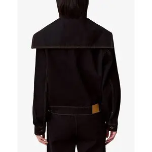 Claudie Pierlot Sailor-collar Denim Jacket - Black