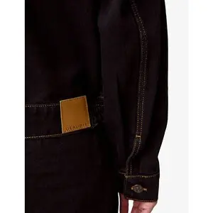 Claudie Pierlot Sailor-collar Denim Jacket - Black