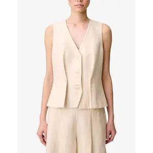 Claudie Pierlot Linen-blend Waistcoat