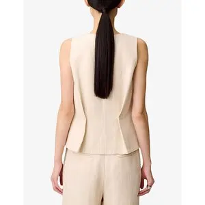 Claudie Pierlot Linen-blend Waistcoat
