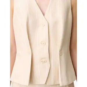 Claudie Pierlot Linen-blend Waistcoat