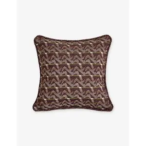 SOHO HOME Fulton Square Woven Cushion - Bordeaux