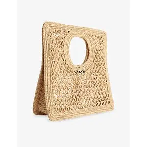 Jacquemus Le Petit Carre Spiaggia Raffia Bag