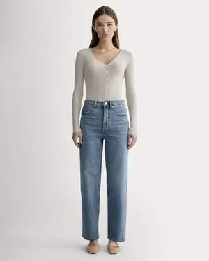Women's Retro Button Fly Jeans