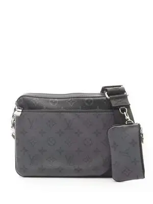 LOUIS VUITTON Trio Monogram Eclipse Shoulder Bag - Black