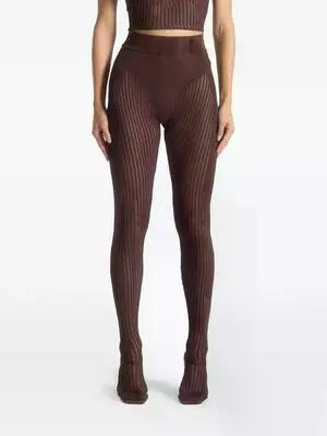 Manière De Voir Contour-footsie Knit Leggings