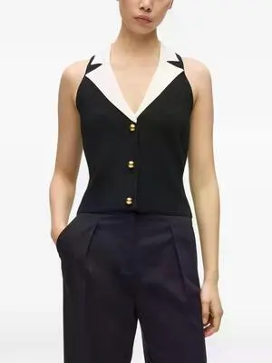 Karl Lagerfeld V-neck Button Top
