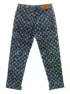LOUIS VUITTON Monogram Pattern Denim Jeans