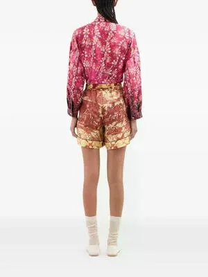 PIERRE-LOUIS MASCIA Aloe Pastoral Print Elasticated Shorts