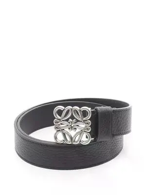 Loewe Anagram Leather Belt - Black