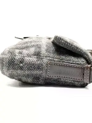 Fendi 2000s Patterned Wool Shoulder Bag