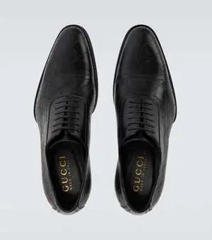 Gucci Gg Leather Derby Shoes