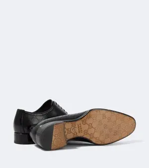 Gucci Gg Leather Derby Shoes