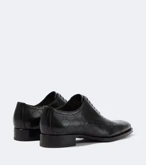 Gucci Gg Leather Derby Shoes