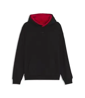 Hugo Relaxed-fit Embroidered-logo Hoodie - Black