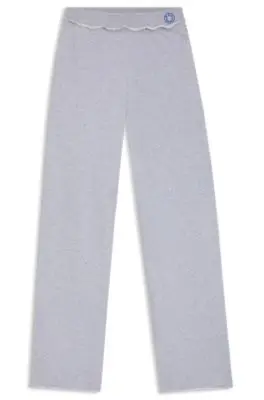 Hugo Logo-waistband Tracksuit Bottoms - Light Grey