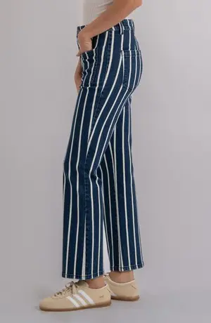Kut From The Kloth Kelsey High-waist Kick Flare Jeans - Indigo/white