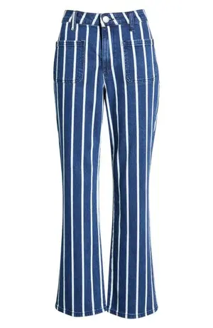 Kut From The Kloth Kelsey High-waist Kick Flare Jeans - Indigo/white