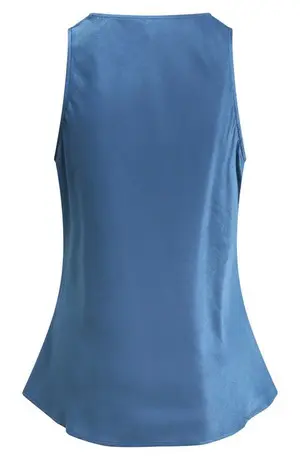 FAVORITE DAUGHTER Clean Cut Satin Tank - River Blue