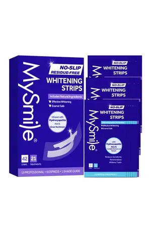 MYSMILE Non-slip Teeth Whitening Strips With Natural Ingredients - 21 Sets