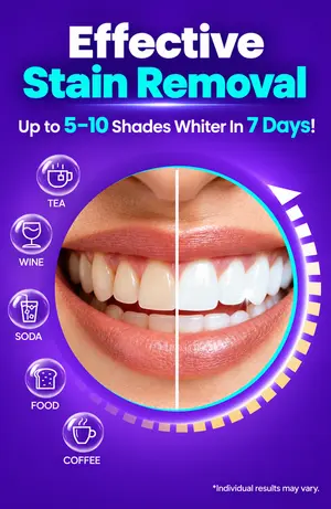 MYSMILE Non-slip Teeth Whitening Strips With Natural Ingredients - 7 Sets