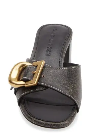 Marc Jacobs The Doll Buckle Slide Sandal - Black