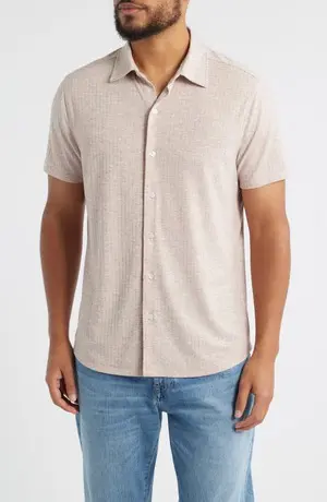 Robert Barakett Anton Knit Button-up Polo