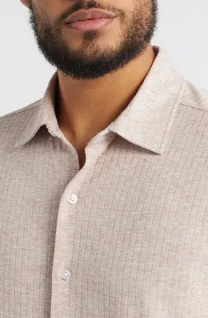 Robert Barakett Anton Knit Button-up Polo