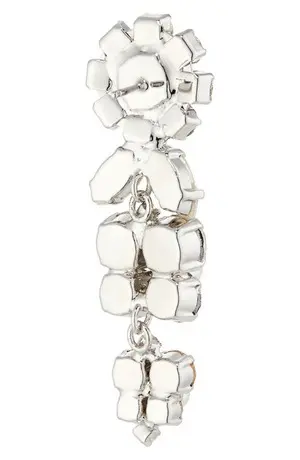 Simone Rocha Daisy Cluster Crystal & Faux Pearl Drop Earrings - Crystal/pearl