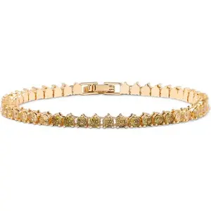 BROOK & YORK Isabella Birthstone Tennis Bracelet - Gold-aug