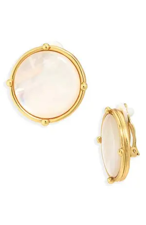 KARINE SULTAN Clip-on Stone Earrings - Gold