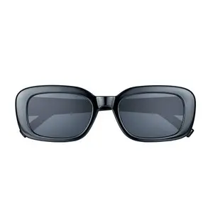 BERTHA WATCHES Rectangle Polarized Sunglasses - Black/black