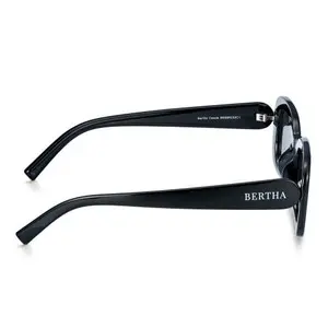 BERTHA WATCHES Rectangle Polarized Sunglasses - Black/black