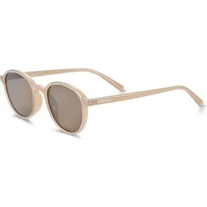 BERTHA WATCHES Polarized Round Sunglasses - Champagne/brown