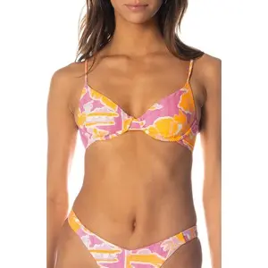 MAAJI Flamingo Glow Dainty Reversible Underwire Bikini Top - Open Purple