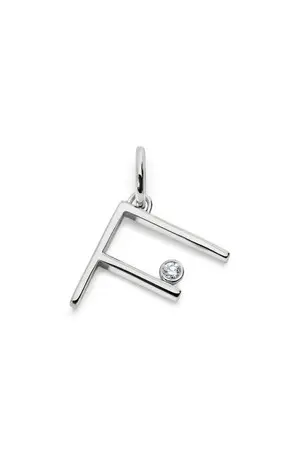 Monica Vinader Lab-grown Diamond Initial Pendant - Sterling Silver F
