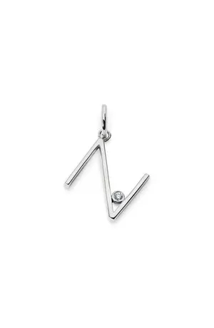Monica Vinader Lab Grown Diamond Initial Pendant - Sterling Silver N