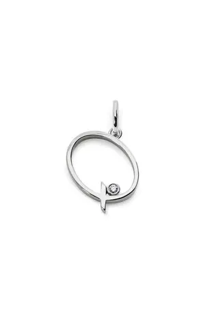 Monica Vinader Monica Vinader Lab-Grown Diamond Initial Pendant Sterling Silver Q