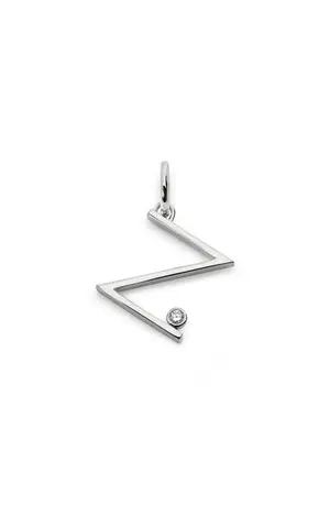 Monica Vinader Lab Grown Diamond Initial Pendant Sterling Silver Z