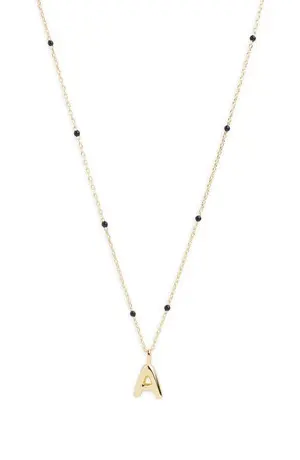 Argento Vivo Initial Pendant Necklace - Gold A
