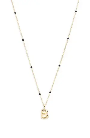 Argento Vivo Initial Pendant Necklace - Gold B
