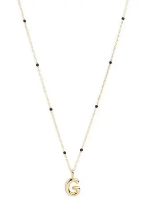 Argento Vivo Initial Pendant Necklace - Gold G