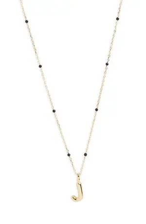 Argento Vivo Initial Pendant Necklace - Gold J