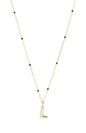 Argento Vivo Initial Pendant Necklace - Gold L
