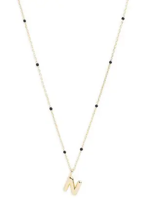 Argento Vivo Initial Pendant Necklace - Gold N