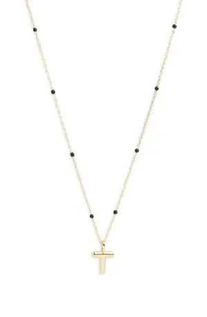 Argento Vivo Initial Pendant Necklace - Gold T
