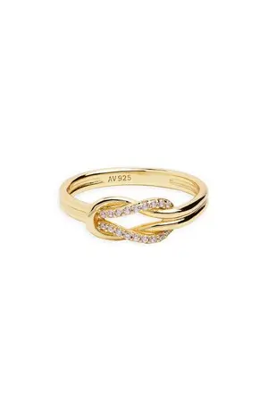 Argento Vivo Love Knot Pavé Ring