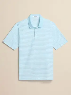 ASHWORTH GOLF 2bar Stripe Polo - Seafoam/white