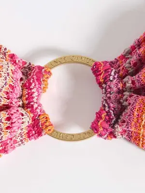 Vince Camuto Crochet Ring Halter Bikini Top