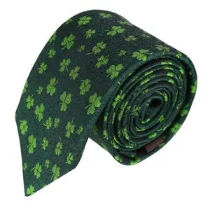 Trafalgar Shamrock Printed Silk Pocket Square And Necktie Bundle